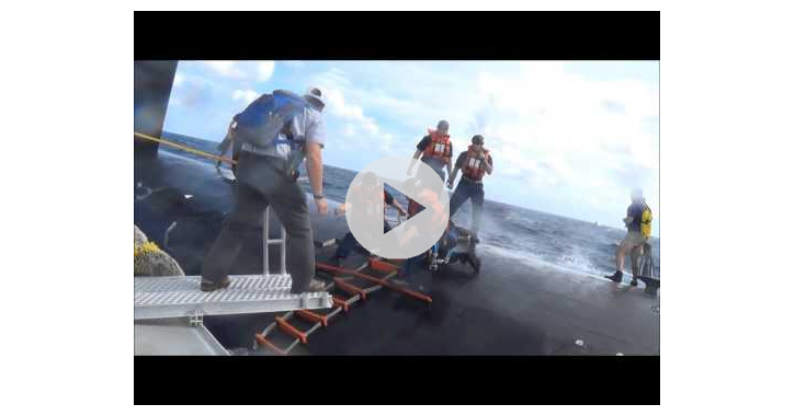 Port Everglades Pilot Carl Mahler boarding the Submarine USS New ...