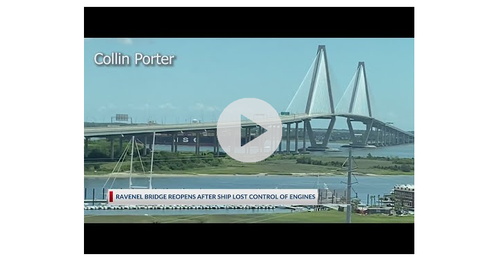 'Out of control'container ship prompts temporary closure of Ravenel ...