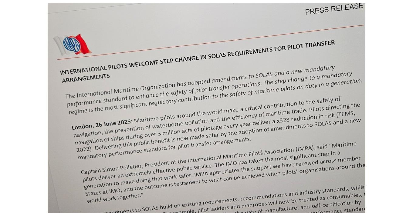 New SOLAS Amendments Mark Major Step Forward for Pilot Safety - Marine ...