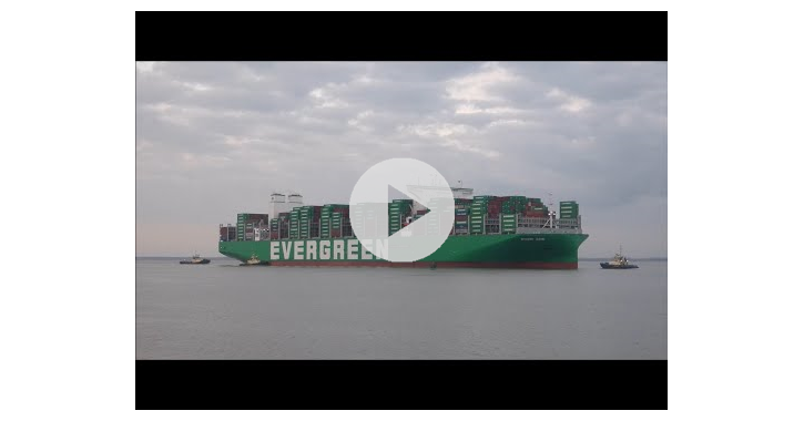 World's largest Ever Ace arrives to the Port of Felixstowe on her ...